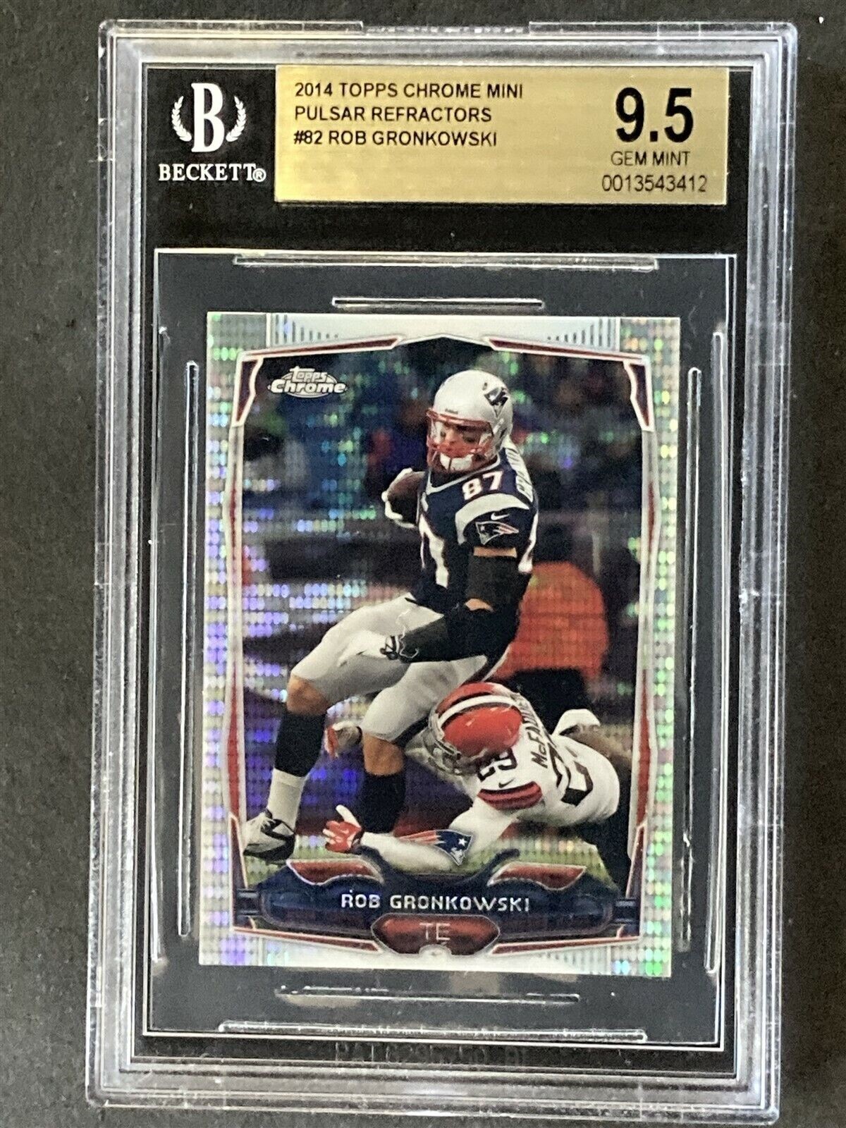 2014 Topps Chrome Mini Rob Gronkowski Pulsar Refractor #/102 Gem MINT ...