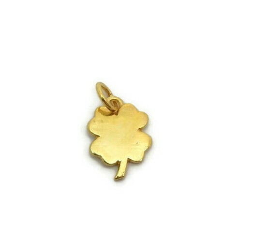 Clover (Trebol) Pendant Charm 14k Yellow Gold!! | eBay