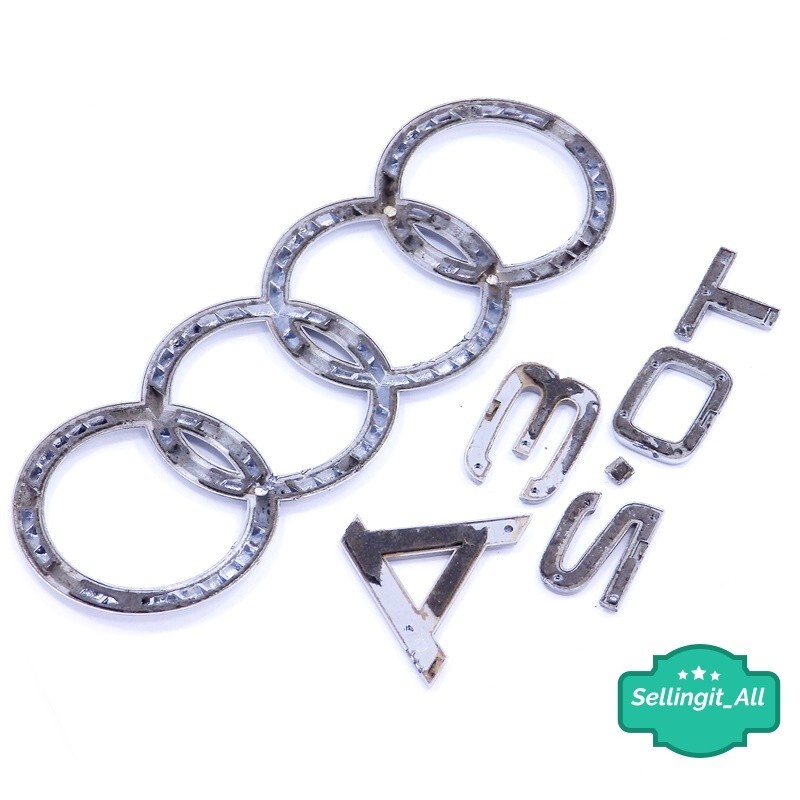 06 07 08 Audi A3 2.0T Liftgate Trunk Emblems Nameplate OEM Rear Rings ...
