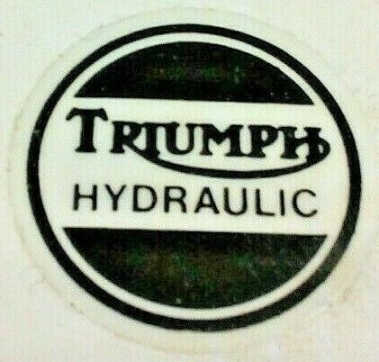 TRIUMPH HYDRAULIC chrome caliper cover sticker Triumph T140 T150 T160 ...