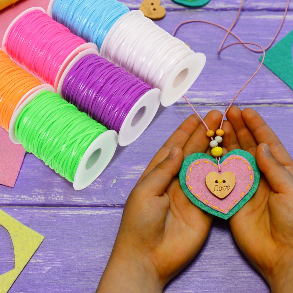 6 Rolls Weaving Lanyard Portable Lacing Cord Cute Card Holder for | eBay