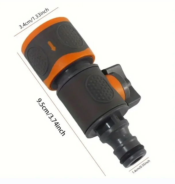 2x Water Hose Connectors and Fittings Valve Extender Garden Hose Shut ...