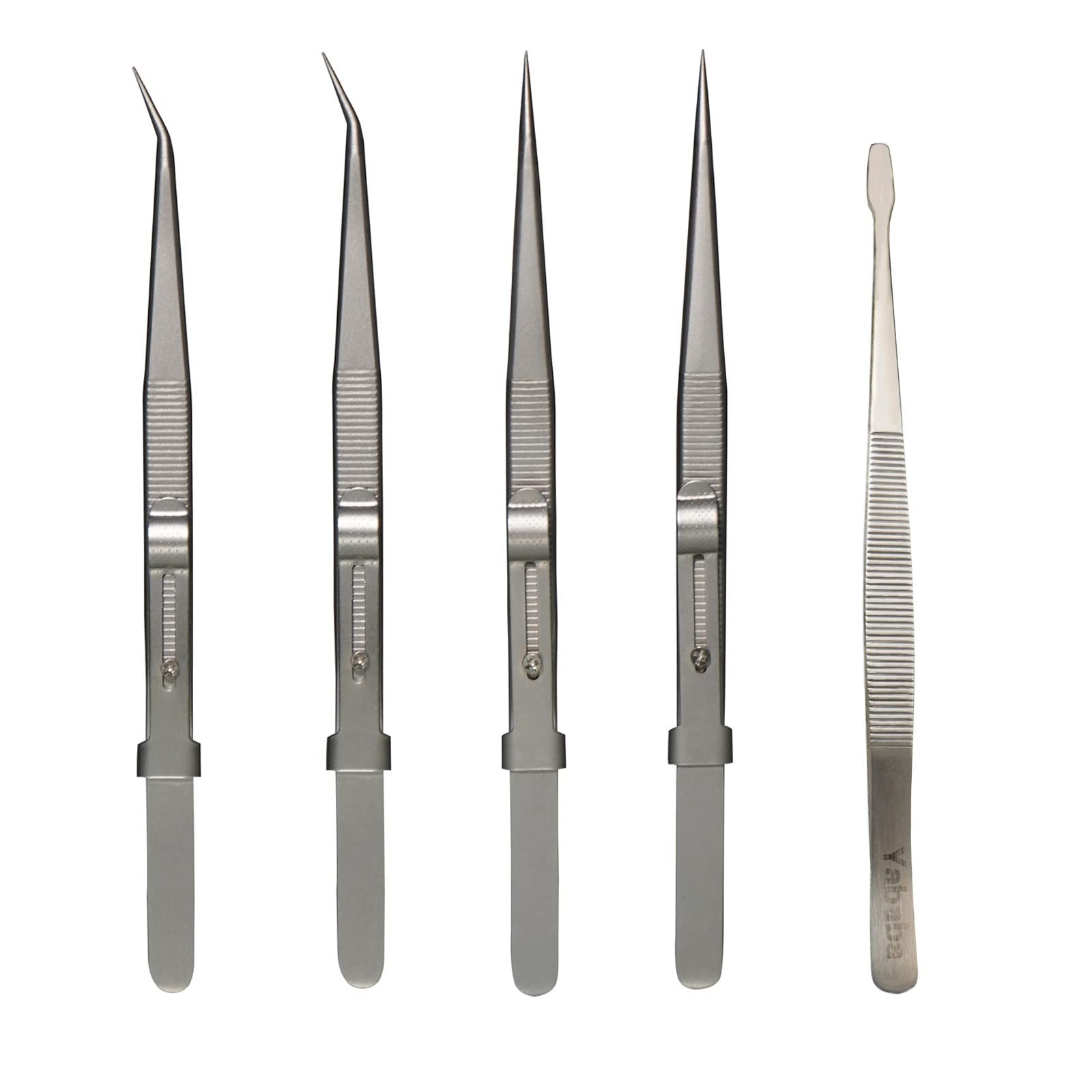 Tweezers, 5Pcs Precision Tweezers Set - Anti - Static Stainless Steel ...