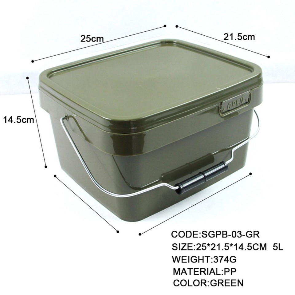 5L Bait Bucket for Carp Fishing Essential for Mixing and Storing ...