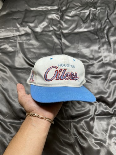Vintage Sports Specialties NFL Houston Oilers Script SnapBack Rare Cap ...