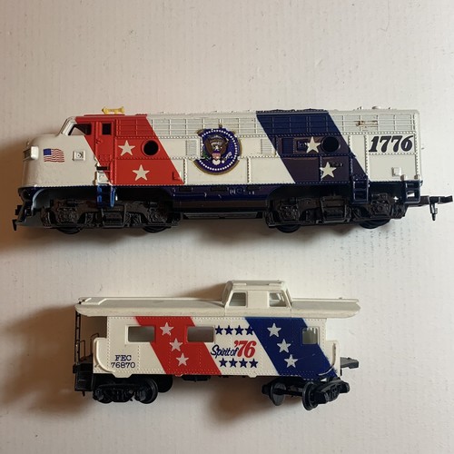 Tyco Spirit Of 76 Train Set Locomotive and Caboose HO Train Cars | eBay