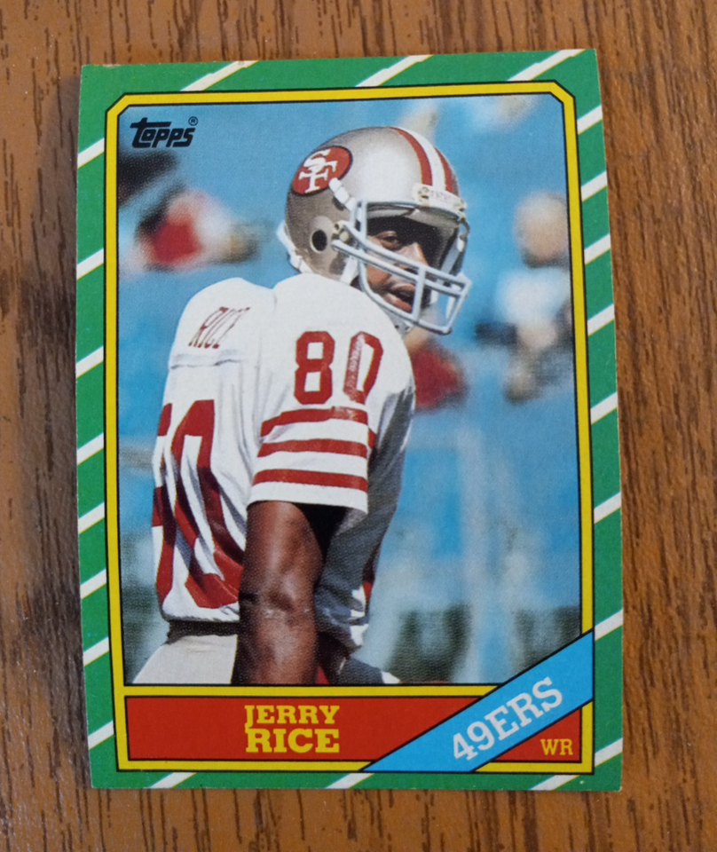 1986 Topps JERRY RICE (x2) #161 RC - GRADED 5 Excellent & Non-Graded ...