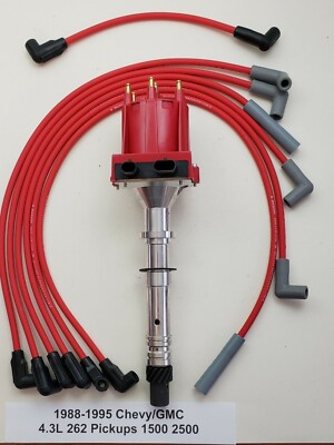 CHEVY GMC 1988-95 4.3L 262 V6 TPI TBI DISTRIBUTOR + PLUG WIRES PICKUPS ...