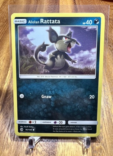 Alolan Rattata 76/149 Sun & Moon Pokemon Card NM | eBay