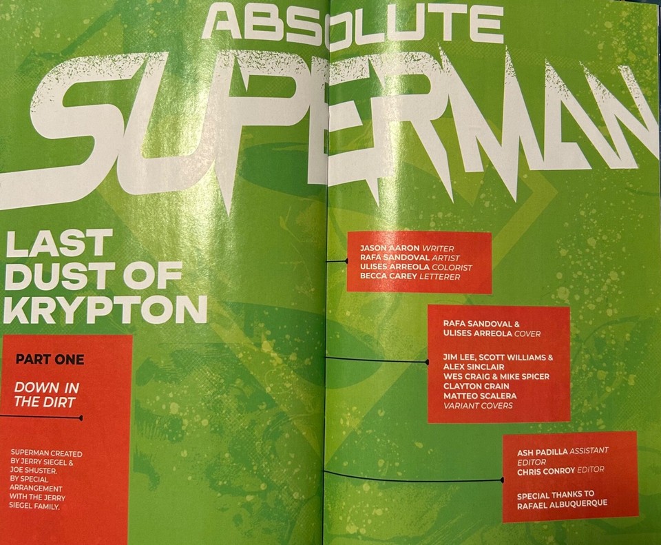 Absolute Superman #1 variant cover by Clayton Crain FIRST PRINTING!! | eBay