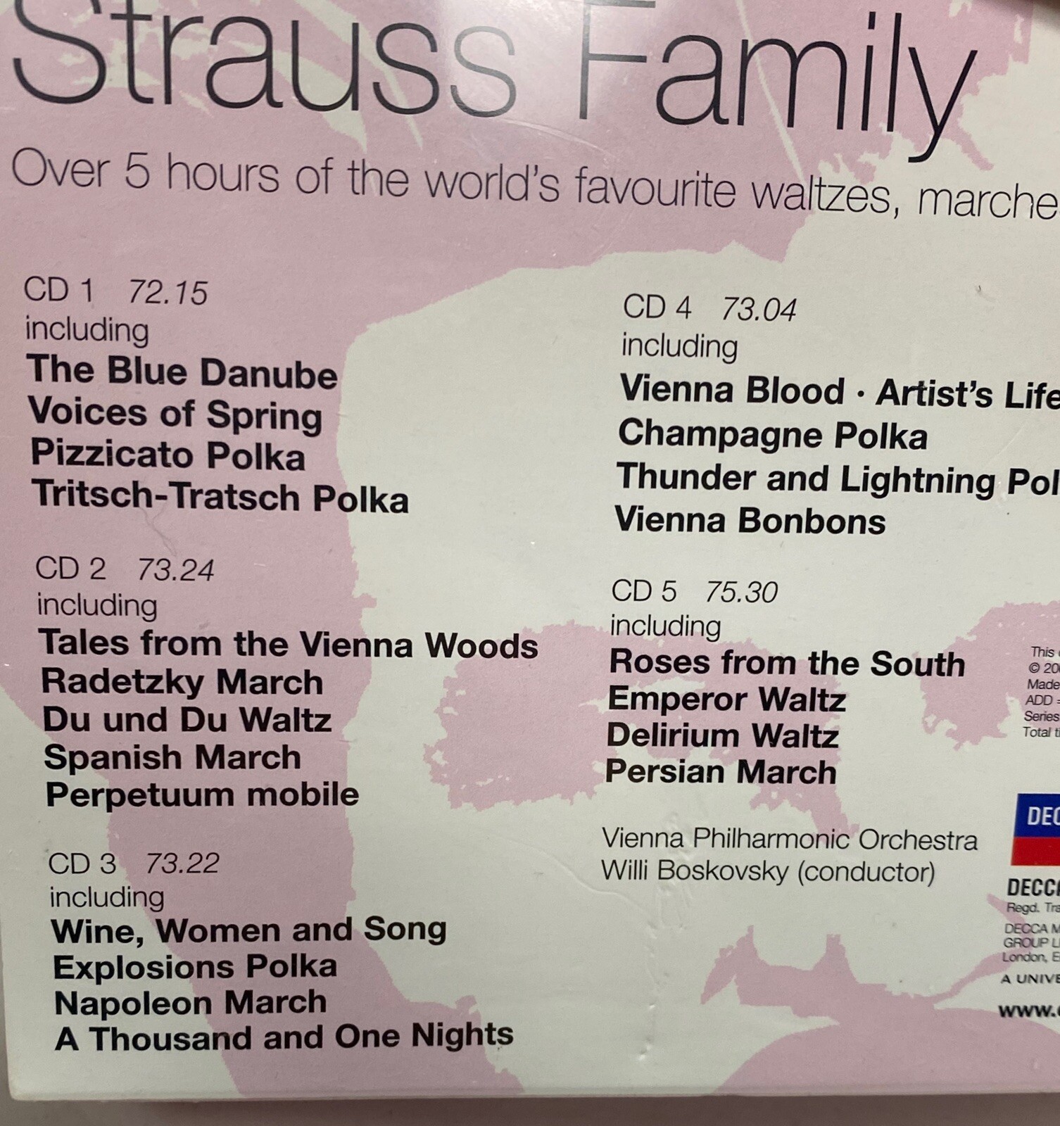 Ultimate Strauss Family The Essential Masterpieces, 5 CD Set, Decca ...