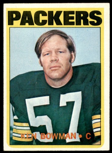 1972 Topps Football Ken Bowman Green Bay Packers #58 | eBay