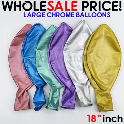 18 Inch Giant Metallic Balloons Extra Large Latex Balloons Jumbo Chrome ...