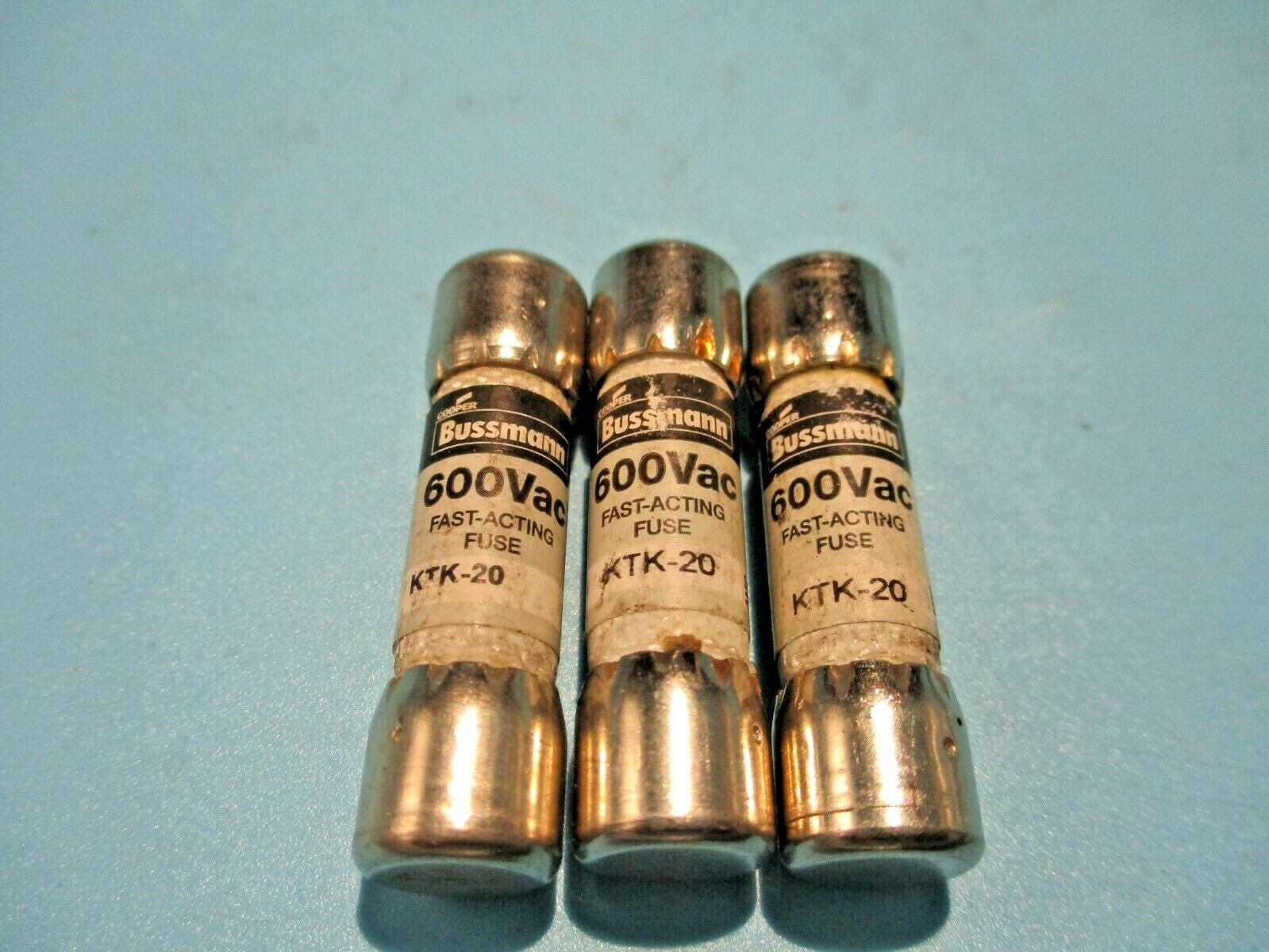 NEW LOT OF 3 BUSSMANN KTK-20 20 A 20 AMP FUSE | eBay