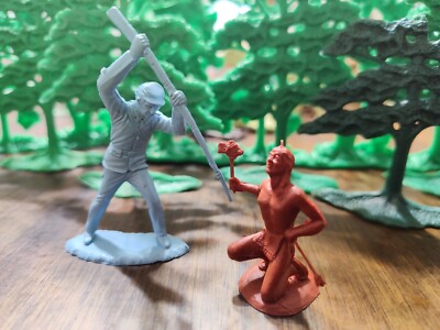 Marx Civil War Confederate Indian Battle Reverse Figure Custers Last ...