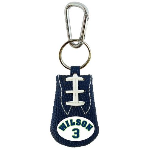 10 LOT RUSSELL WILSON GENUINE FOOTBALL LEATHER KEYCHAIN NIP SEAHAWKS ...