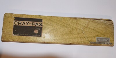 Vintage Wooden Box of Sakura Cray-Pas Pastels Crayon Sticks | eBay