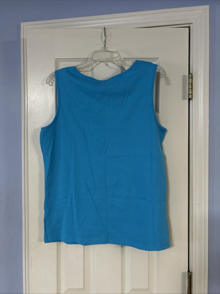 Rafaella Studio Women's Top Sleeveless Size XL Blue NWT Solid Classy | eBay