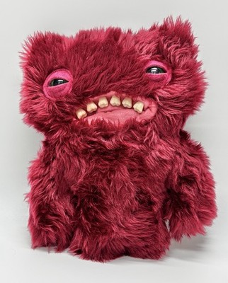 Fuggler Funny Ugly Monster Red Shaggy Long Hair Plush Spin Master Teeth ...