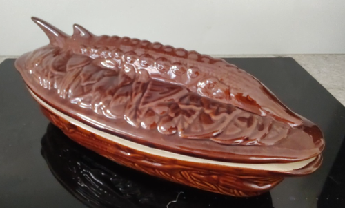Sturgeon Fish Roaster Clay Bowl with Lid | eBay UK