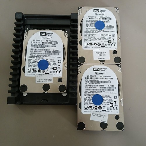 *LOT OF 3* Western Digital WD VelociRaptor 2.5" 1TB 10K RPM SATA HDD w ...