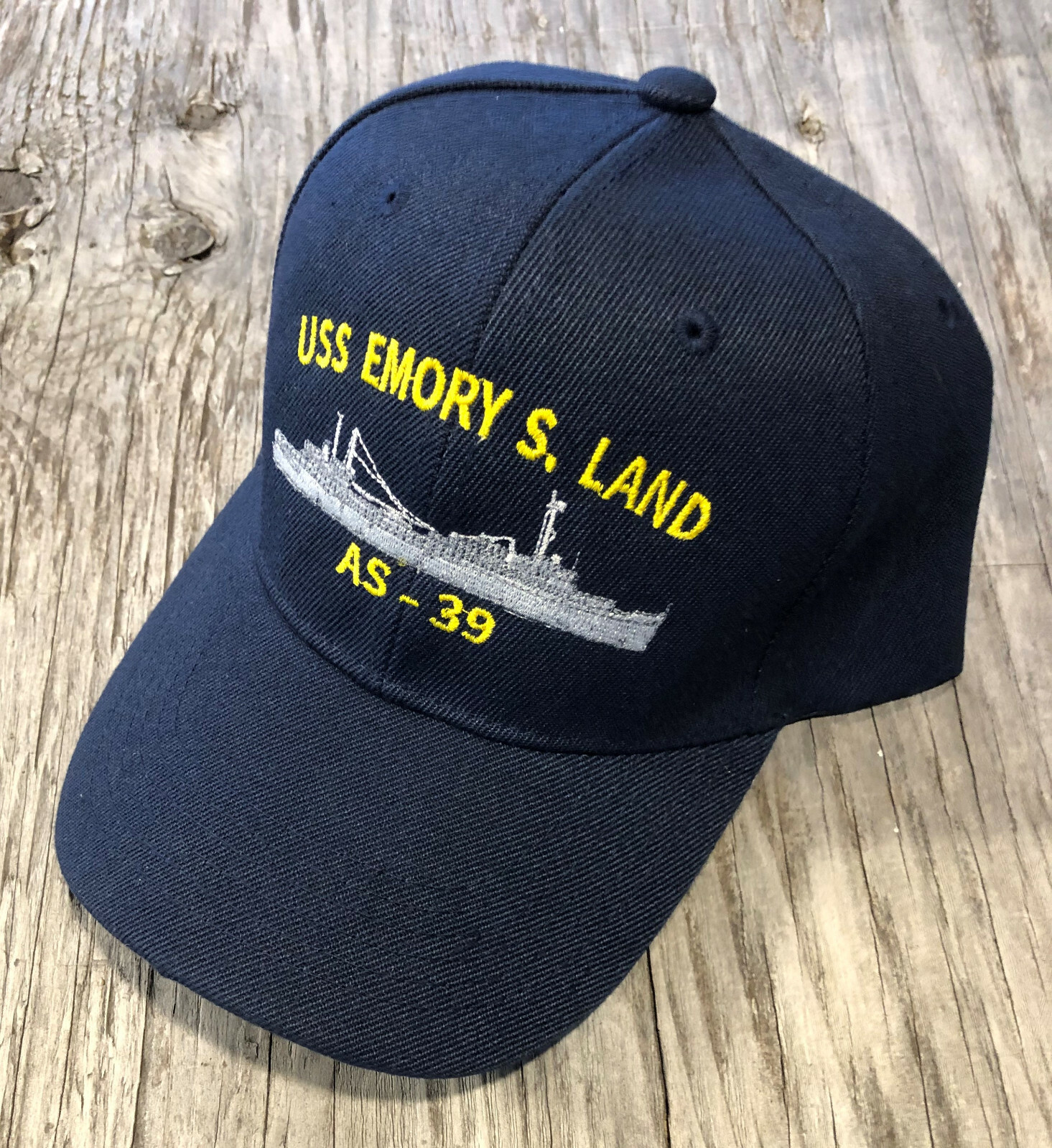 USS Emory S. Land AS-39 Embroidered Ball Cap Submarine Tender Navy ...