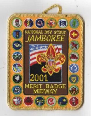 2001 National Boy Scout Jamboree Patch Merit Badge Midway YELLOW Bdr ...
