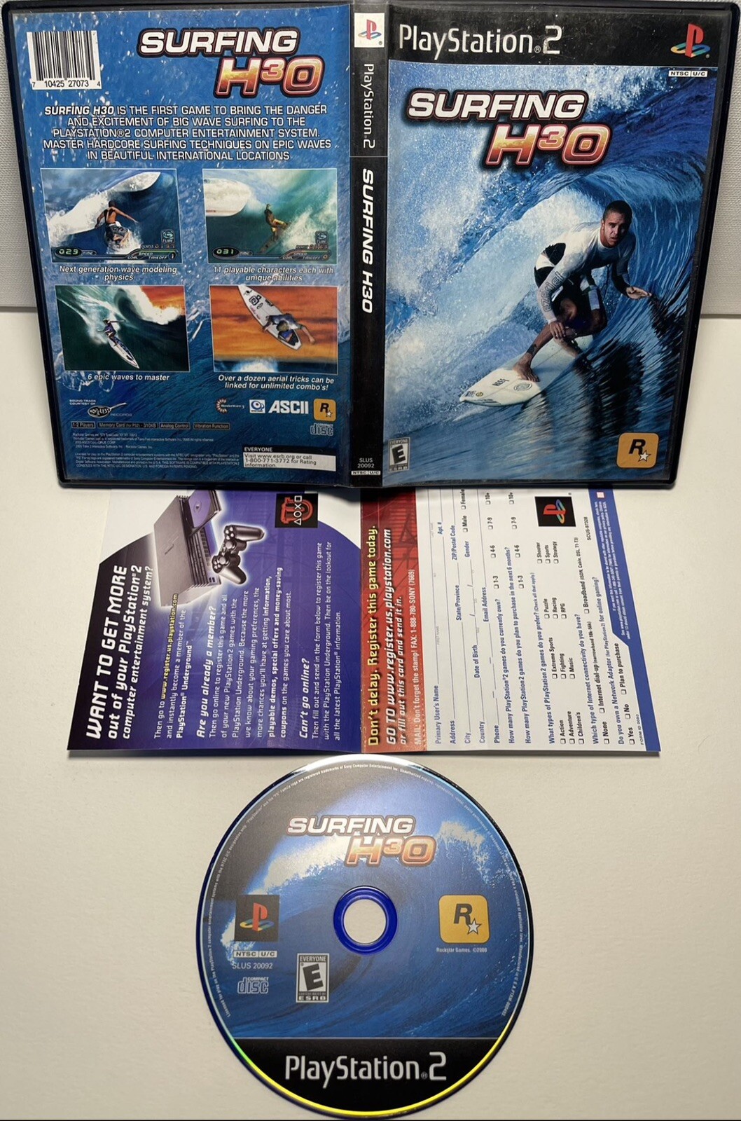 Surfing H3O (Sony PlayStation 2, 2000) 710425270734 | eBay