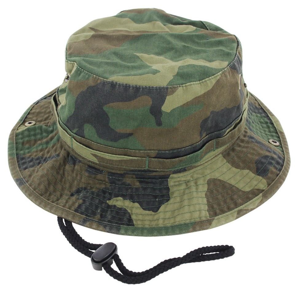 Boonie Bucket Hat Cap 100% Cotton Fishing Hunting Safari Summer ...