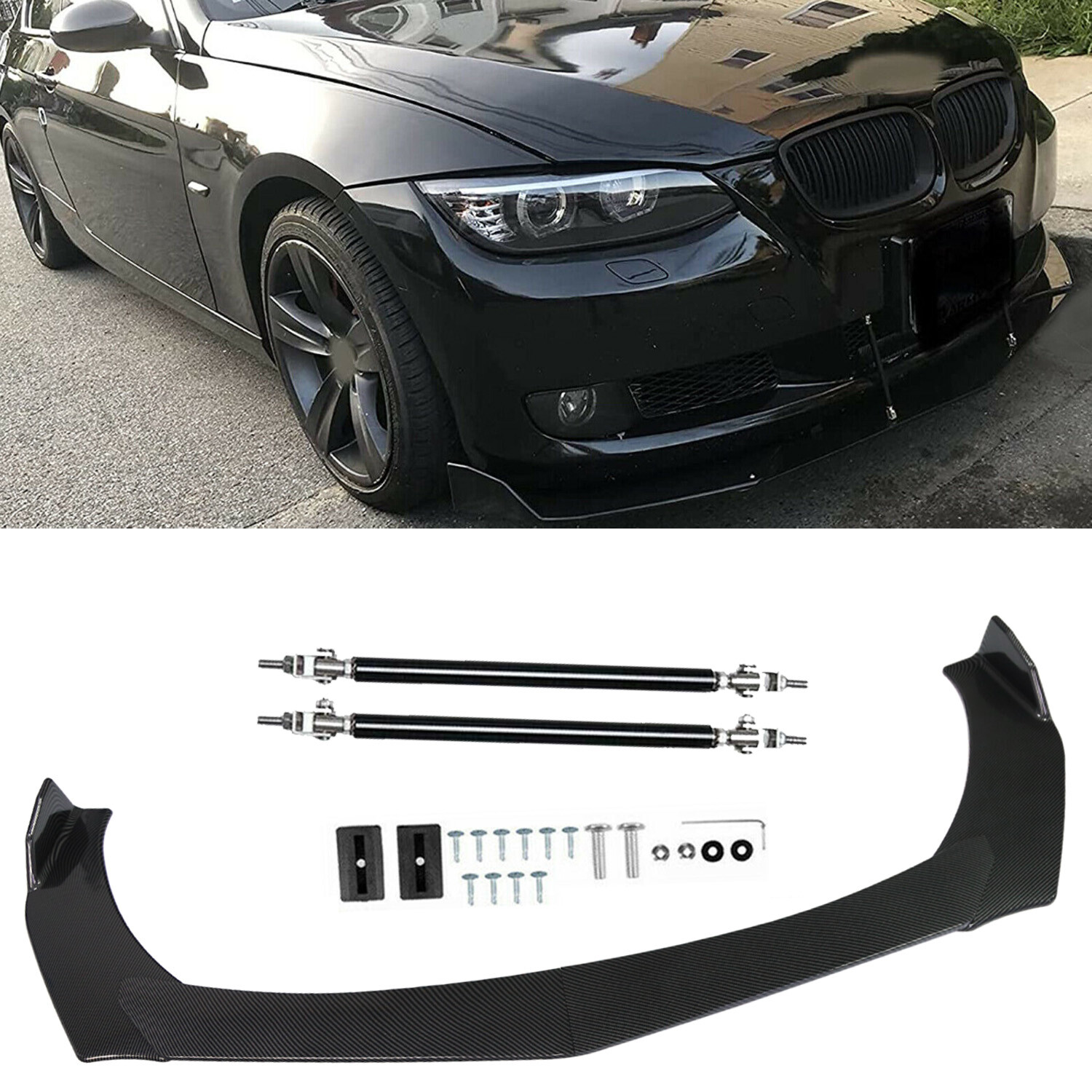 Carbon Fiber Front Bumper Lip For M4 F10 F30 E90 E92 Splitter Spoiler ...