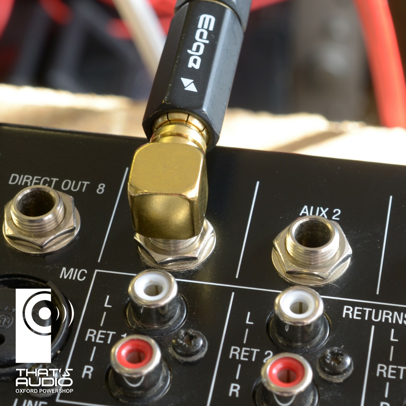 Audio Adapter >> RCA Phono Socket to RIGHT ANGLE 6.35mm MONO Male Jack ...