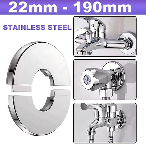 22mm - 190mm Stainless Steel Water Pipe Wall Covers Bathroom Shower ...