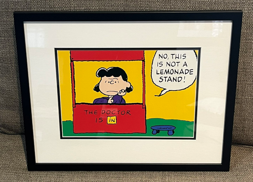 PEANUTS LUCY NOT LEMONADE STAND FRAMED VINTAGE POSTER PRINT ...