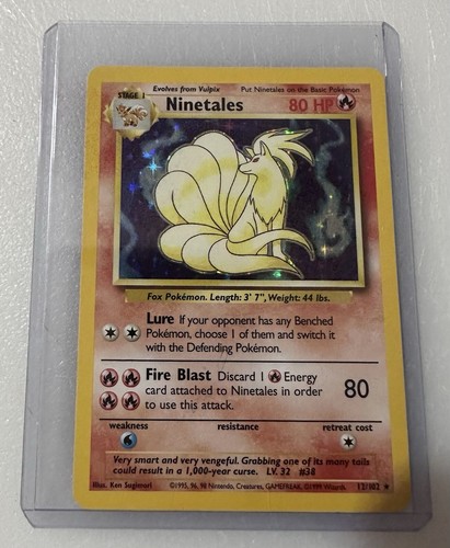 Pokémon TCG Ninetales Base Set 12/102 Holo Unlimited Holo Rare | eBay