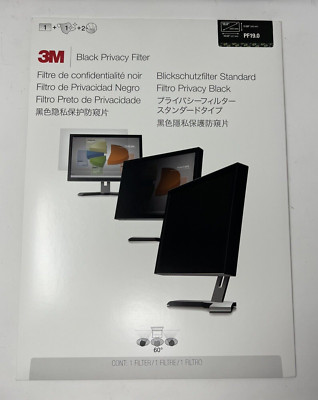 3M PF19.0 BLACK PRIVACY FILTER 19" STANDARD FILTER - New And Sealed | eBay