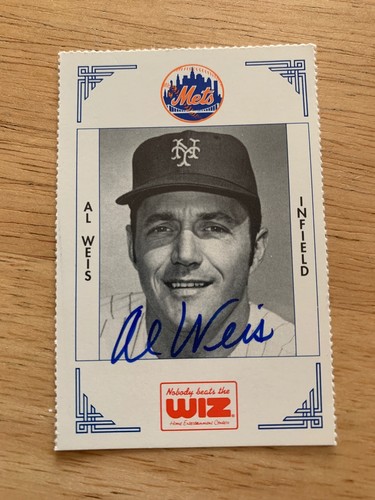 AL WEIS SIGNED RARE 1991 NEW YORK METS WIZ SGA BASEBALL CARD #427 ...