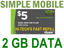 $5 SIMPLE MOBILE 🔥 DATA ADD-ON 🔥 FASTEST🔥 DIRECT TO YOUR PHONE FAST | eBay