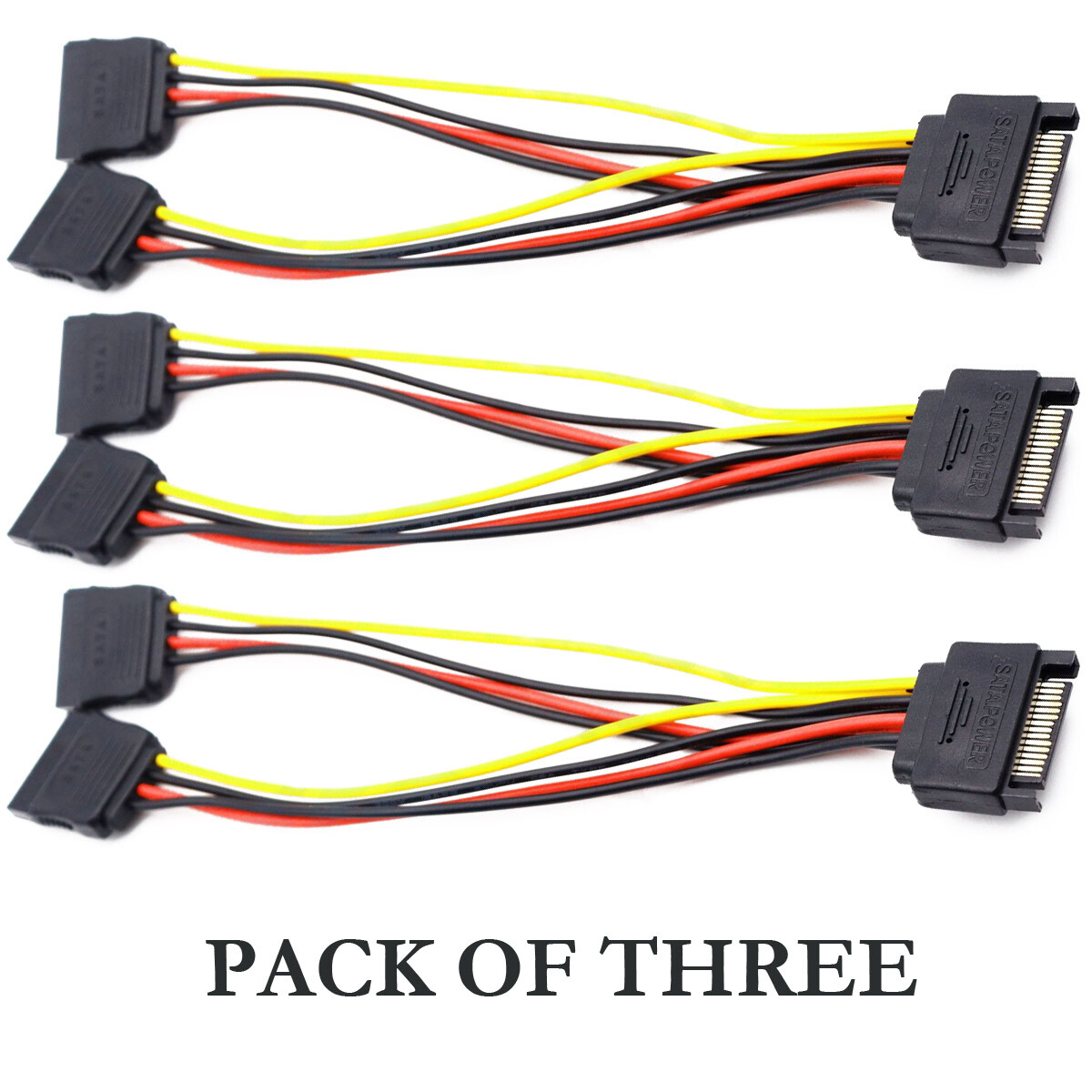 SATA OR IDE 4 PIN POWER MALE TO SATA FEMALE SPLITTER ADAPTER CABLE | eBay