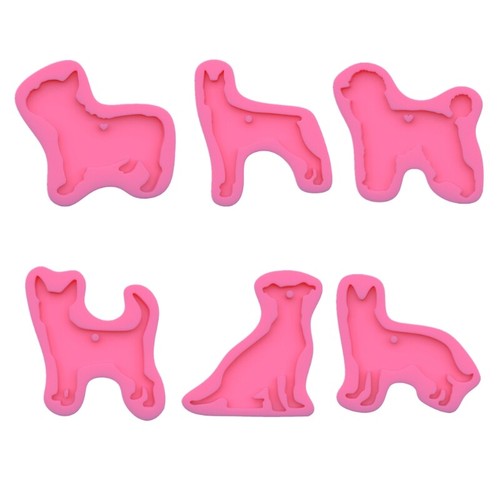 Shiny Dog Shaped Keychain Mold Handmade Glossy Animal Puppy for Key ...