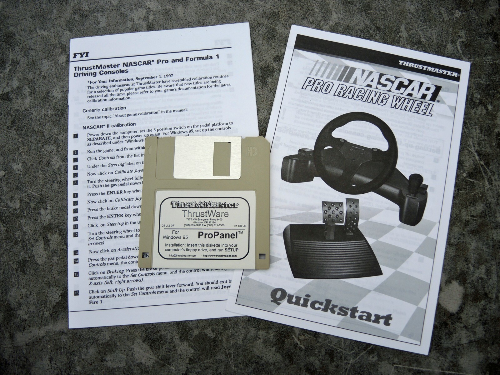 THRUSTMASTER NASCAR PRO RACING (steering) WHEEL and PEDALS, for PC ...