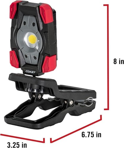 Coast CL20R 1750 Lumen Rechargeable Dual Power Rotating LED Magnetic ...