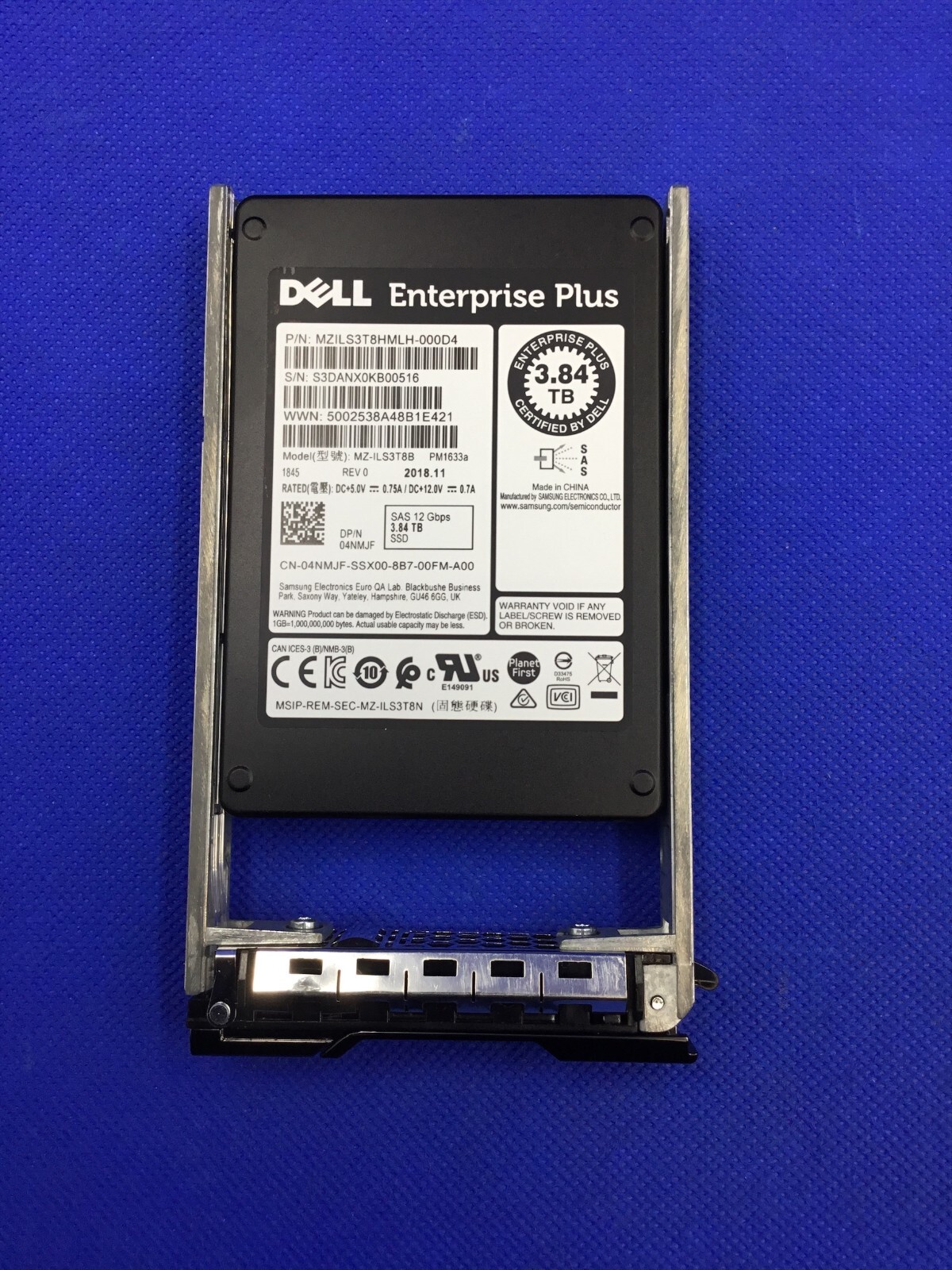 4NMJF Dell Compellent 3.84TB SAS 12Gbps Read Intensive 2.5'' SSD MZ ...