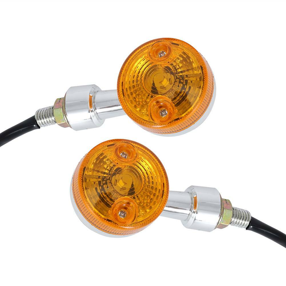 6 Volt Motorcycle Turn Signals Indicator Light Chrome With Amber Lens ...
