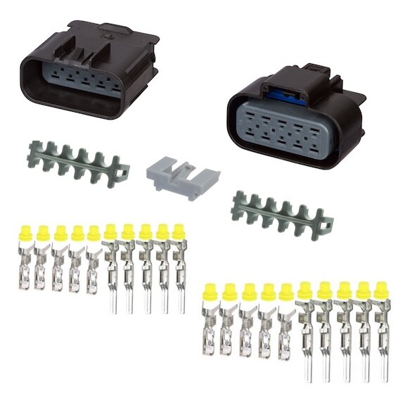DELPHI GT 280 SERIES CONNECTOR SET OR KIT 10 CONDUCTOR OR PIN 18-16 ...