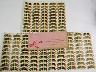 1958 Christmas Seals Tuberculosis Lot Stamps Full Sheets + Envelope ...
