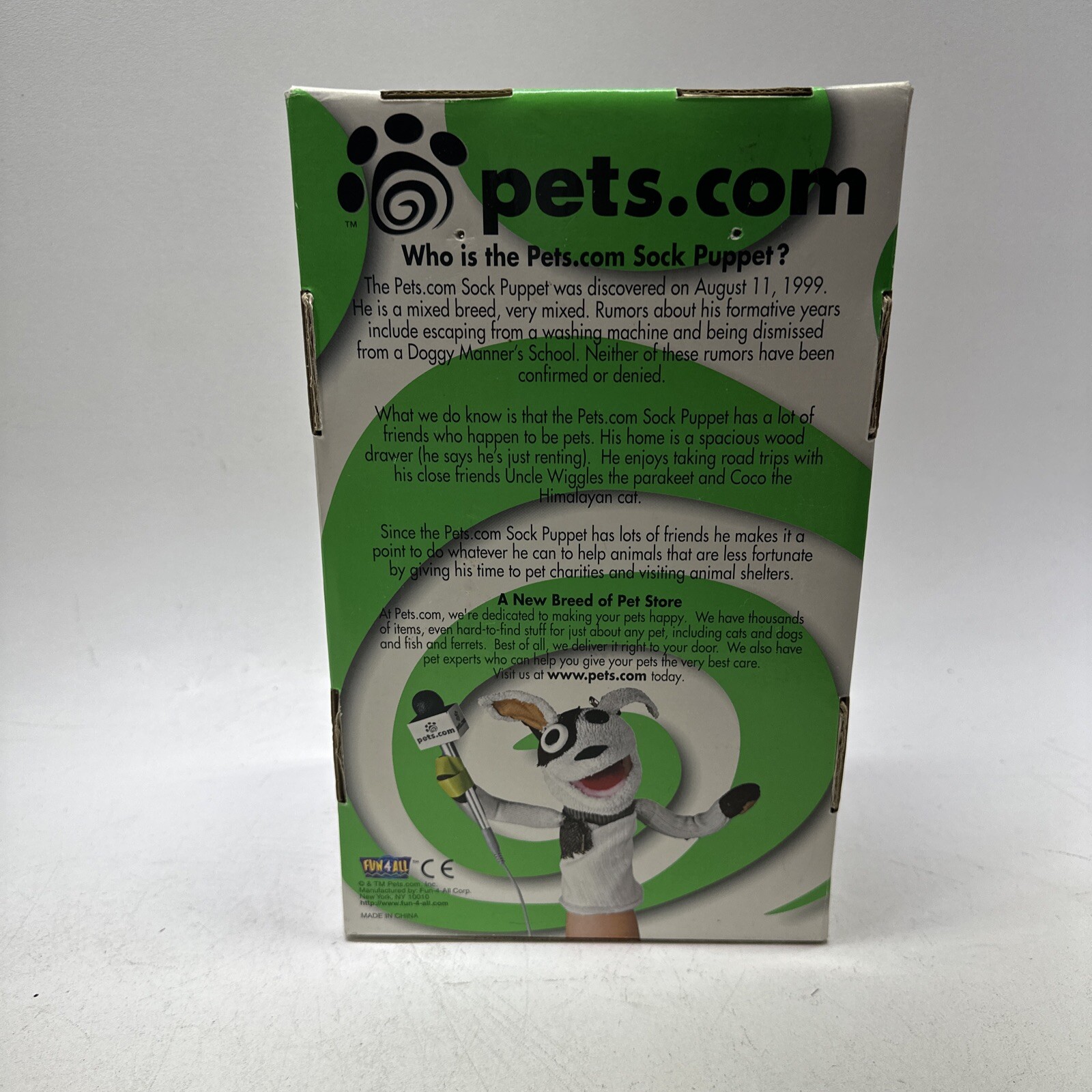 Pets.com Sock Puppet Dog Style 09375 Vintage 1999 Fun 4 All 63-2 for ...