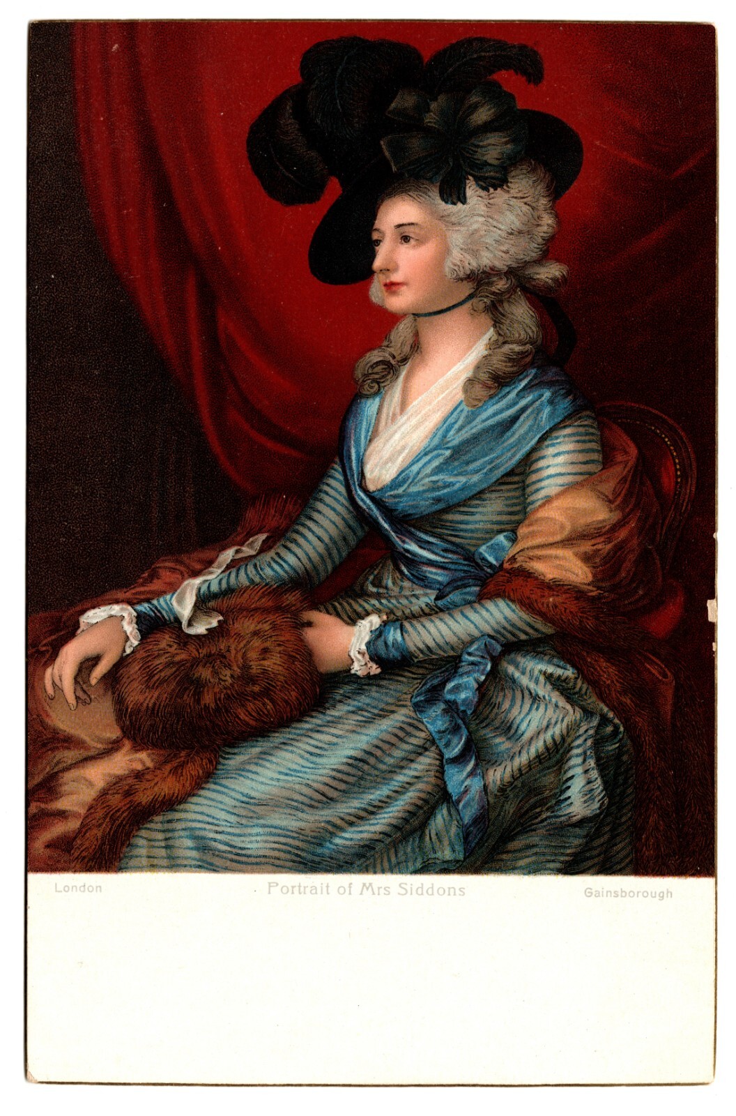Portrait of Mrs Siddons by Gainsborough - Rotograph - Postcard | eBay