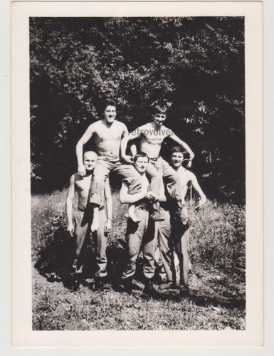 Affectionate Handsome Young Men Shirtless Muscular Guy Embrace Hug Gay ...