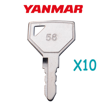 10 Yanmar 52160 Excavator Keys Grader Dozer Tractor Ignition Key | eBay