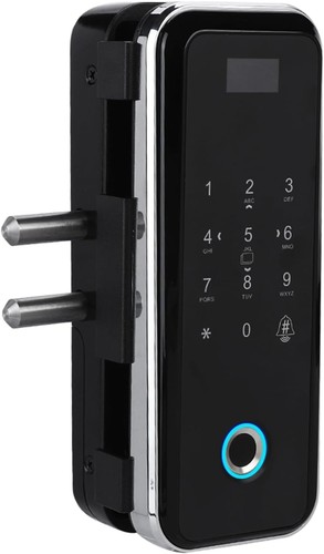 Electronic Smart Glass Door Lock Fingerprint Passwrd swipe Access ...